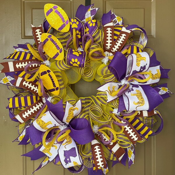 Lsu Wreath - Etsy
