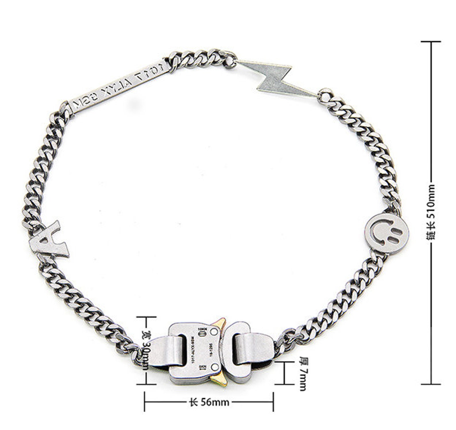 1017 ALYX 9sm Lightning ALYX Hero Chain Necklace Hip Hop ALYX | Etsy