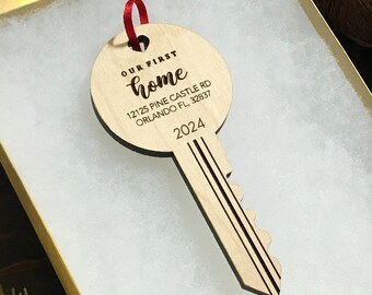 Our First Home Christmas Wooden Engraved Ornament 2025 | My First Home ...