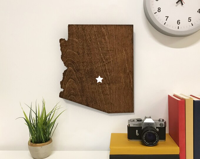 Arizona State Sign Wooden Wall Decor Map Wood Home State Sign Arizona ...