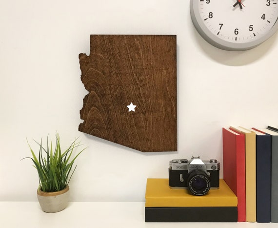 Arizona State Sign Wooden Wall Decor Map Wood Home State Sign - Etsy