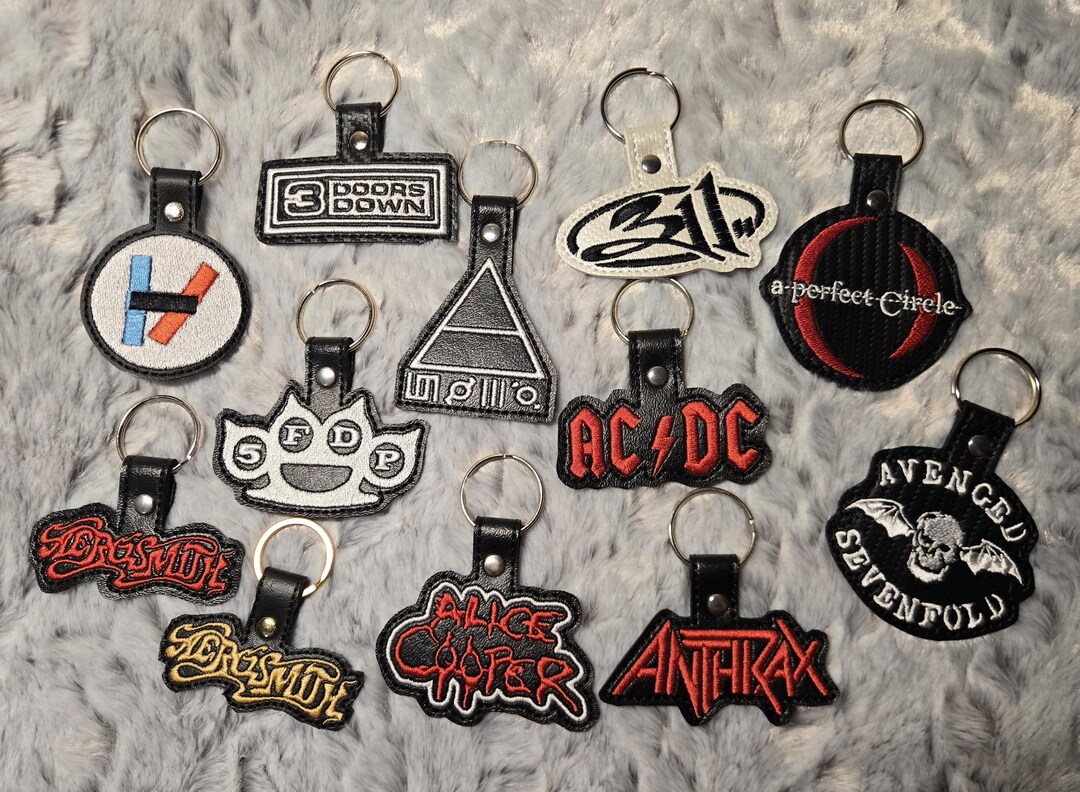 Band Key Fobs A-G - Etsy