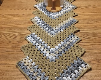 St. Patty’s Day Granny Square Table Runner. Measures 57x16. - Etsy