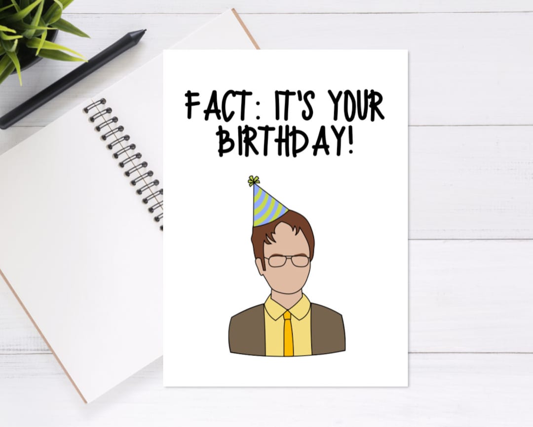 Dwight Schrute Birthday Card - the Office Birthday Card, Cute & Unique ...