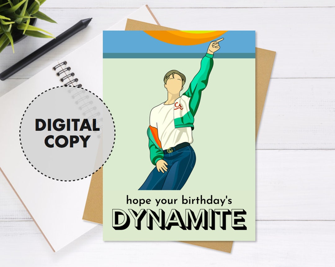 Printable BTS Jimin Dynamite Birthday - Cute & Unique Greeting Card ...