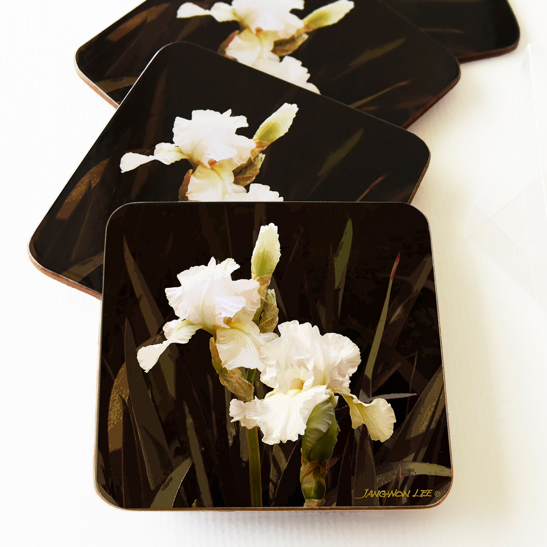 Iris Coasters, Floral Coasters, Artistic Coasters, Elegant Coasters ...