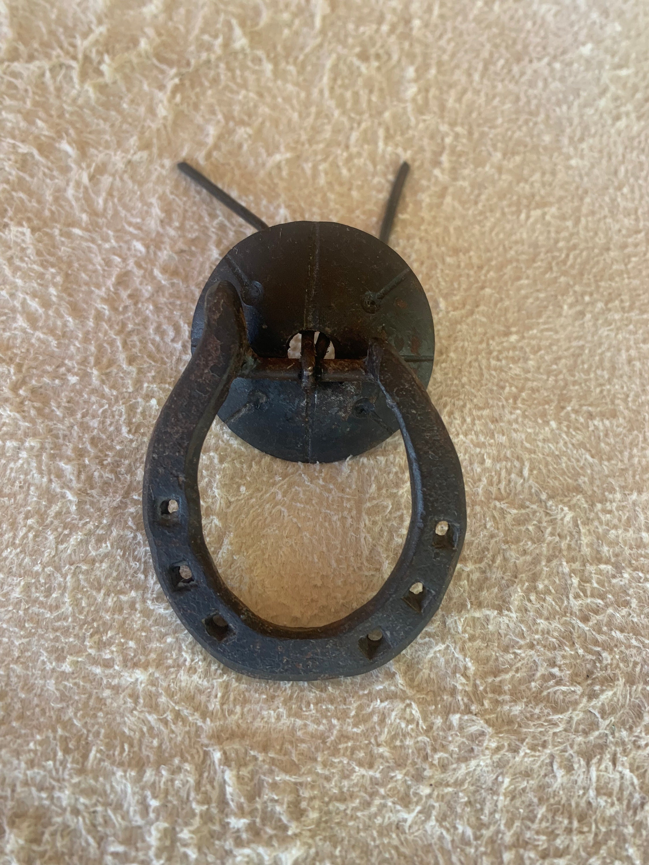 Hand Forged Rustic Trailered Horseshoe Concho Pulls/cabinet Handles ...