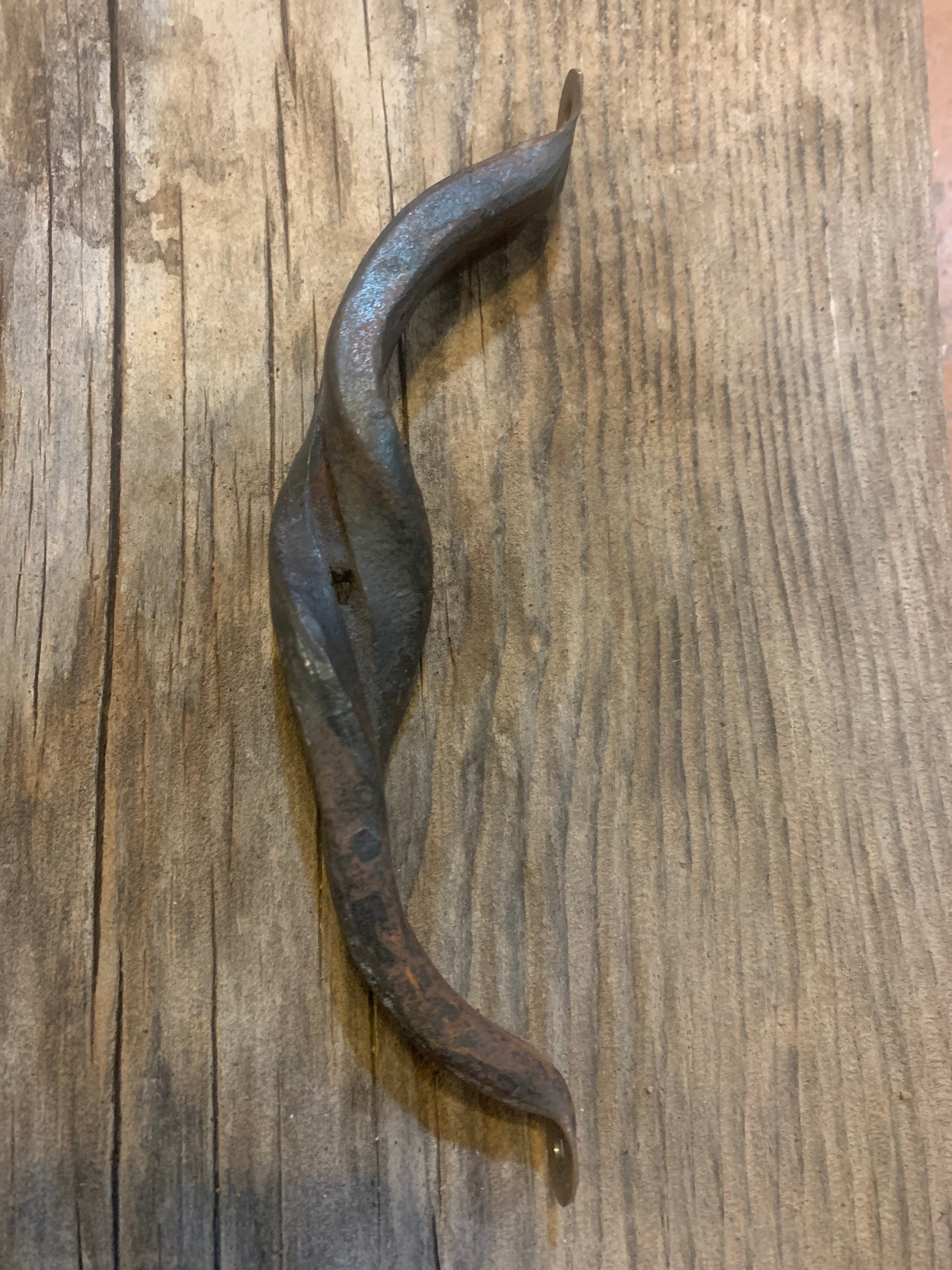 Hand Forged Rustic Twisted Horseshoe Drawer Pulls/cabinet Handles. Door ...