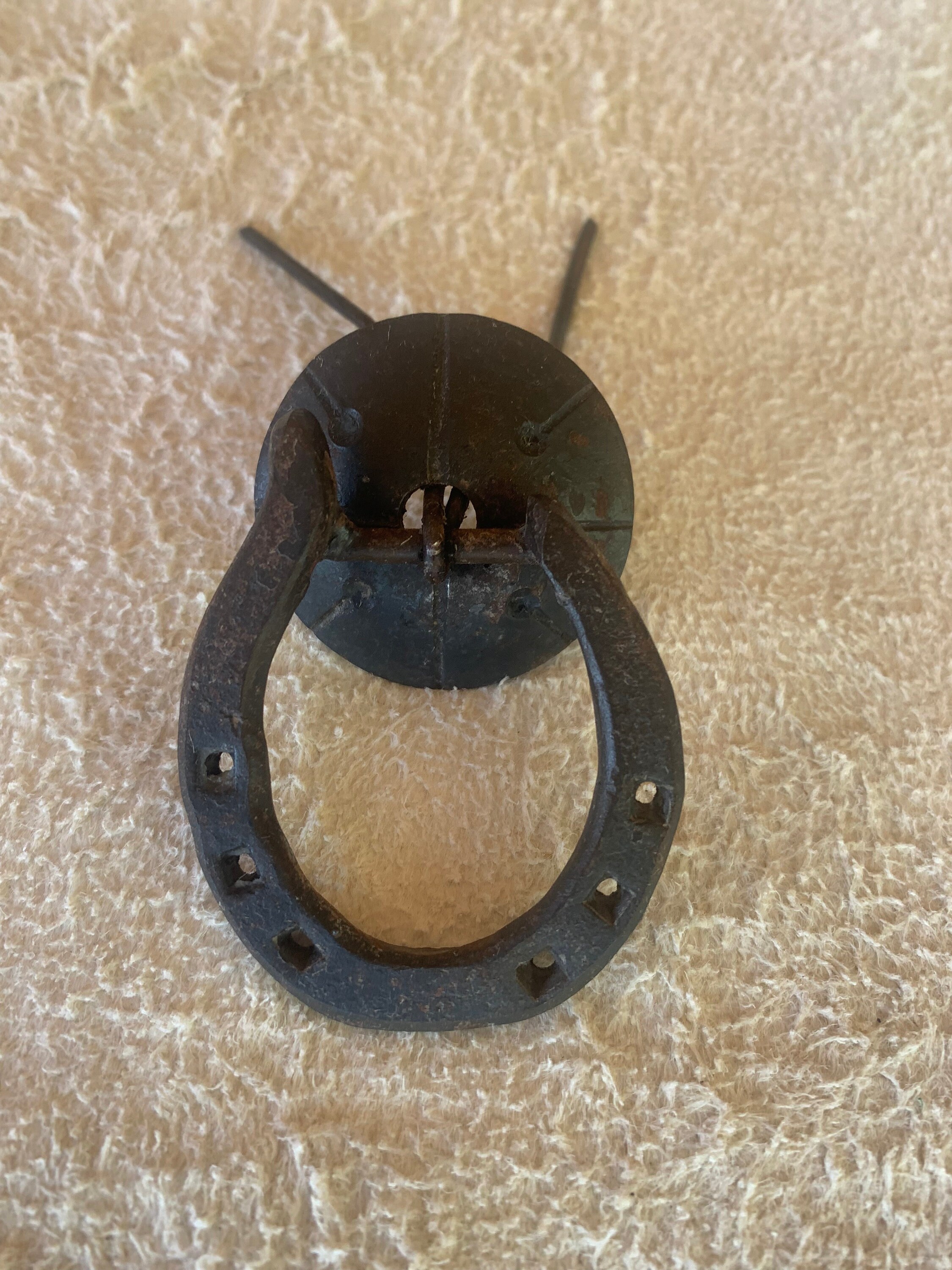 Hand Forged Rustic Trailered Horseshoe Concho Pulls/cabinet Handles ...
