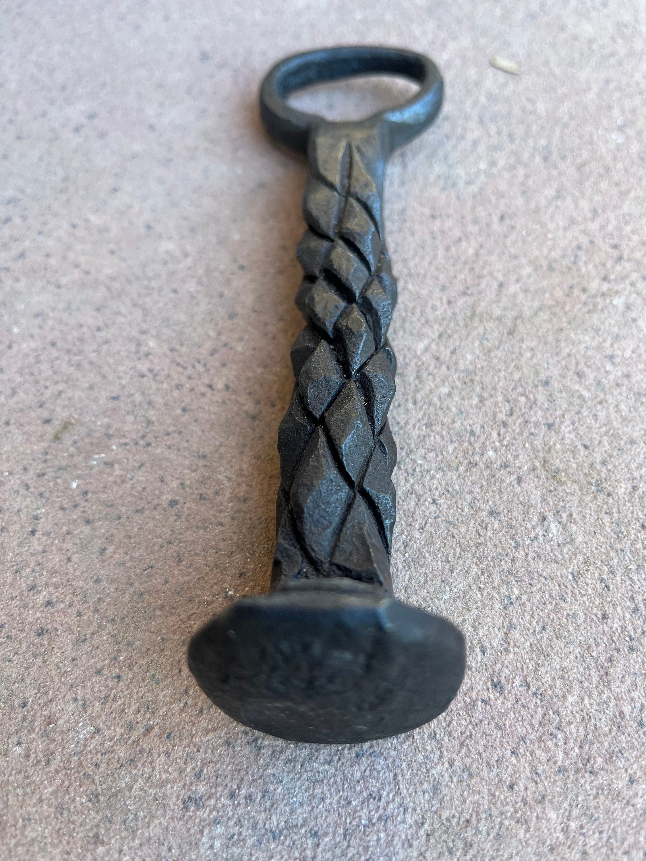 Hand Forged Railroad Spike Pineapple Twist Bottle Opener. Beer Opener ...