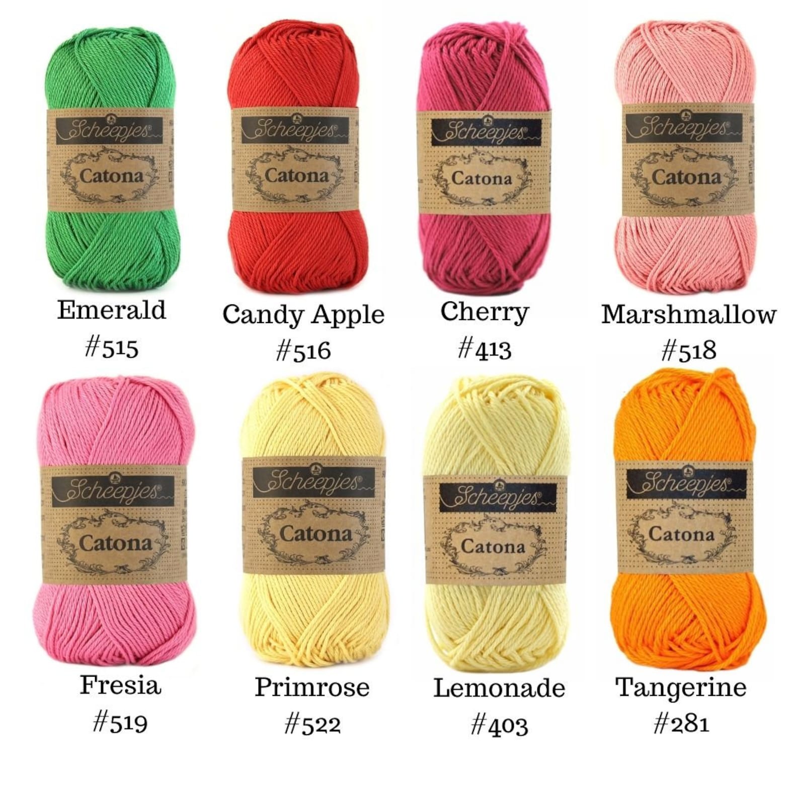 FINAL QUANTITIES: Scheepjes Catona Yarn 50g Skeins - Etsy