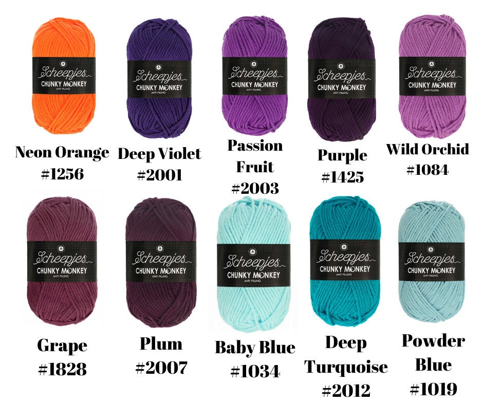 FINAL QUANTITIES: Scheepjes Chunky Monkey Yarn (cont) - Etsy