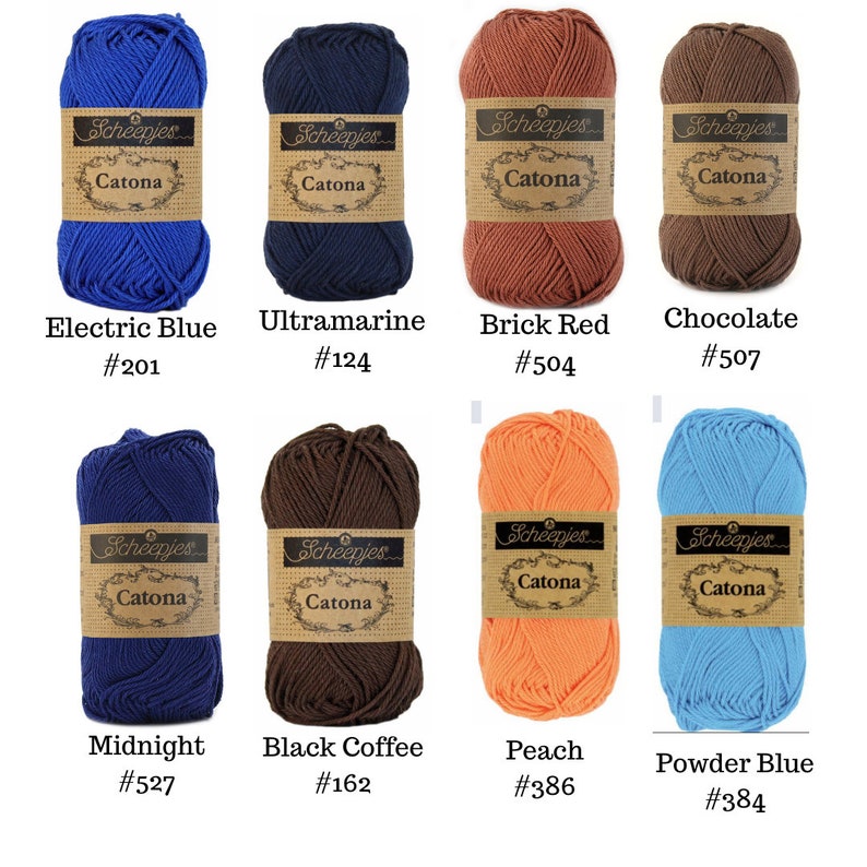 FINAL QUANTITIES: Scheepjes Catona Yarn 50g Skeins - Etsy