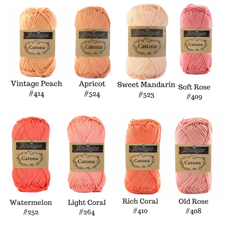 FINAL QUANTITIES: Scheepjes Catona Yarn 50g Skeins - Etsy