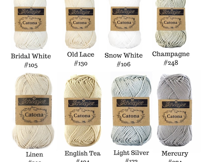 Scheepjes Catona Shade Card, Color Palette, Color Chart, Handy Cotton ...