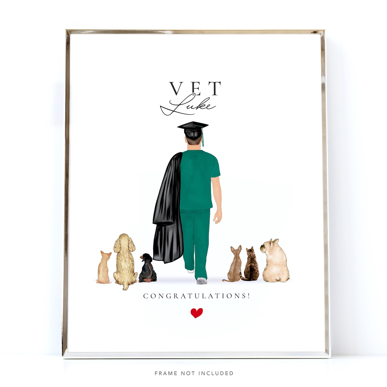 Unique Vet Graduation Gift - Congratulations Card, DVM, Veterinary ...