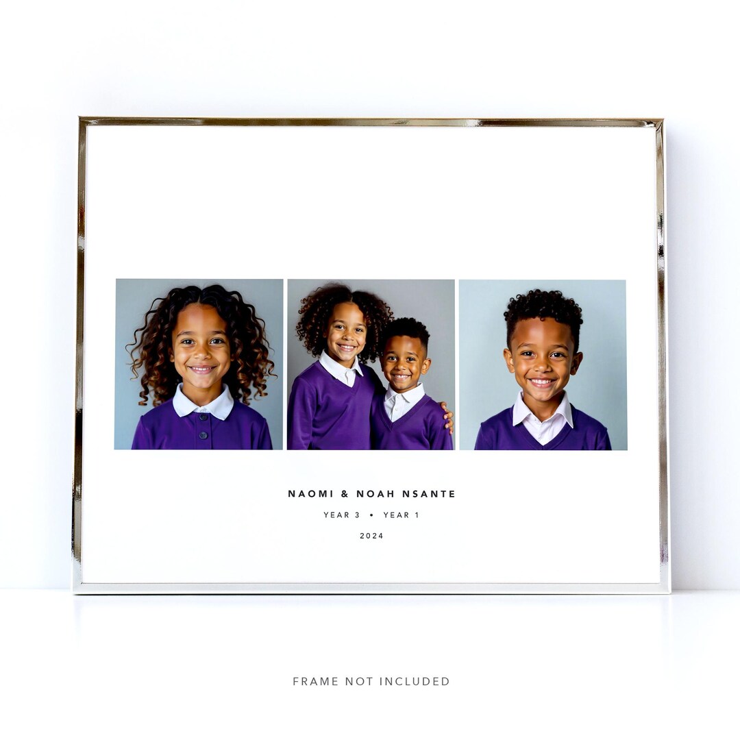 School Photography, Sibling School Photo, School Photo Collage, School ...