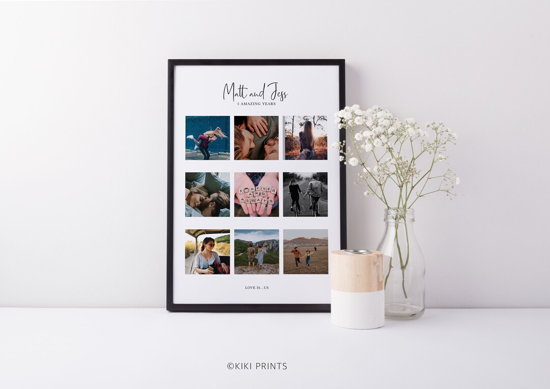 Custom Photo Collage / Photo Collage Gift / Personalised Anniversary ...