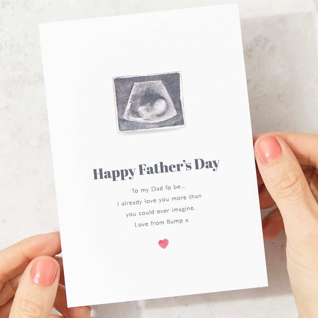 Ultrasound Father to Be Father's Day Card / A5 Greeting Card / First ...