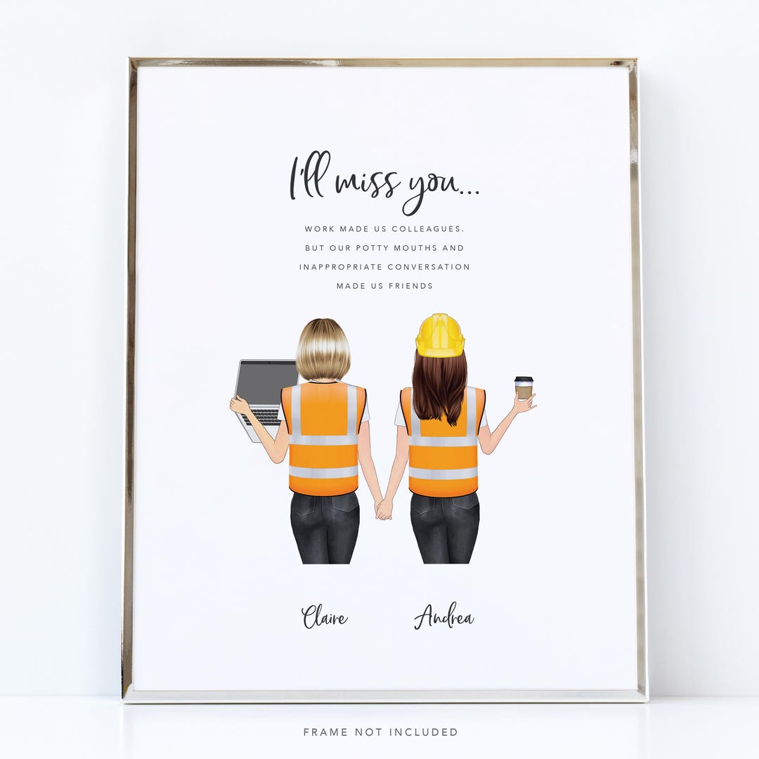 Personalised Work Colleague Construction Leaving Gift, Leaving Gift for ...