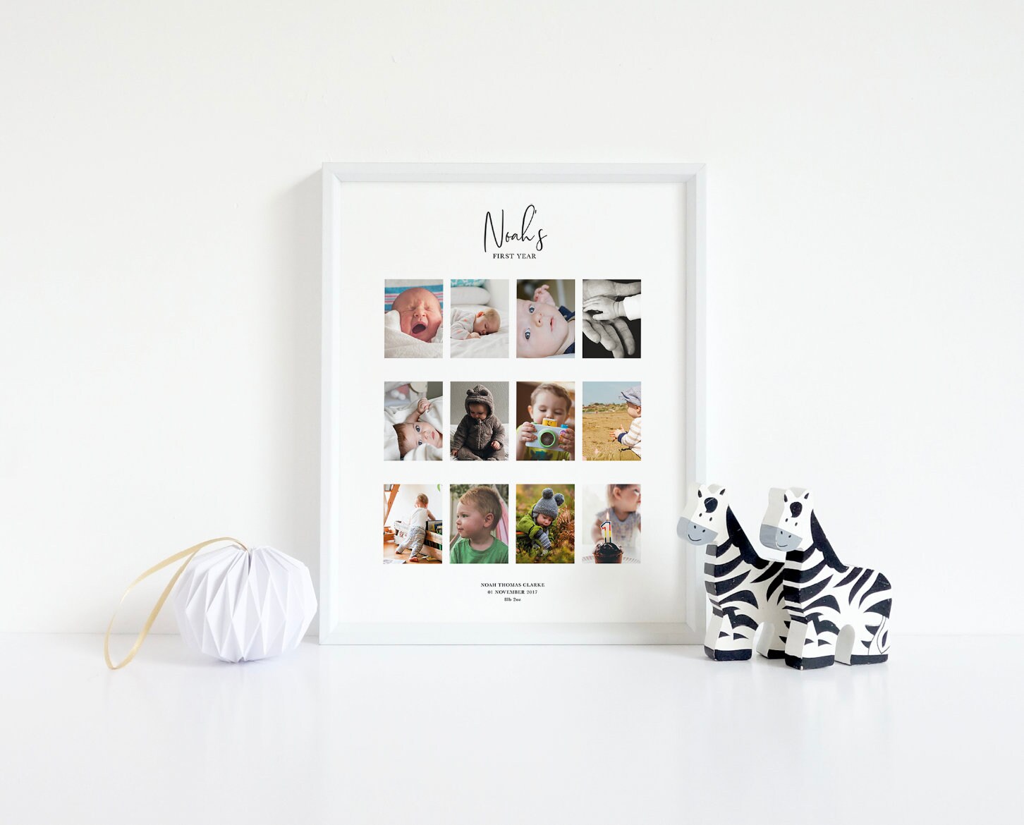 Baby's First Year Print / Custom Baby Print / A3 - Etsy