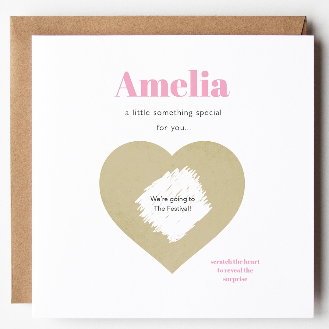 Scratch and Reveal Card for Your Best Friend / Holiday Reveal/ Event ...