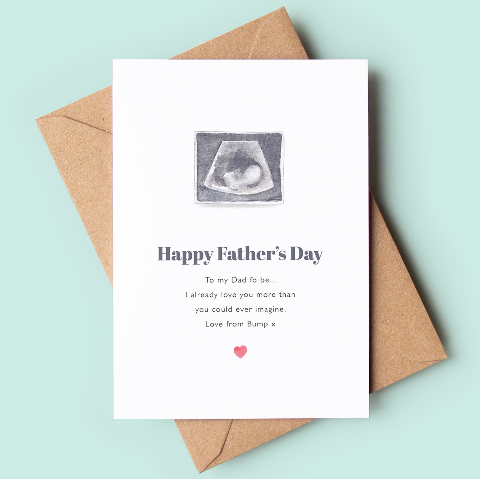 Ultrasound Father to Be Father's Day Card / A5 Greeting Card / First ...