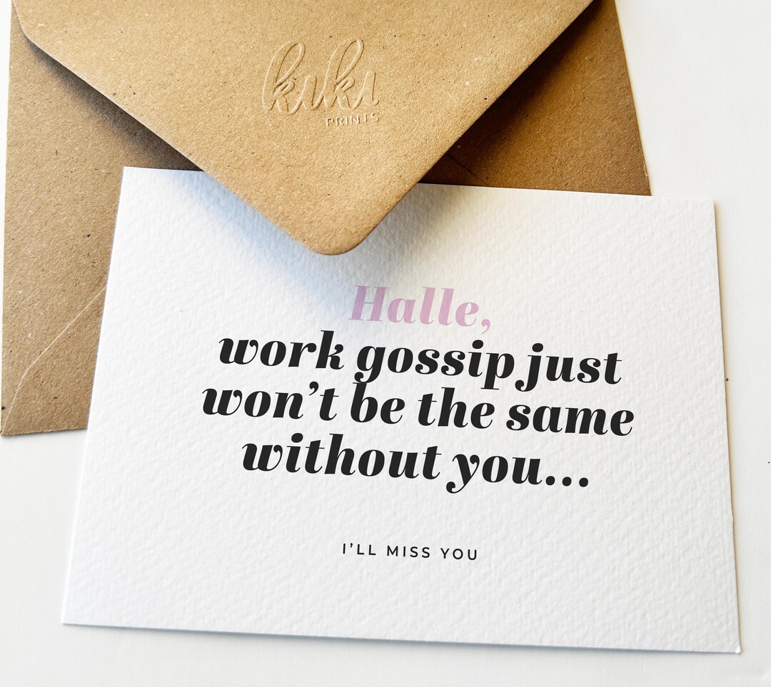 Custom Colleague Leaving Card / Work Besties / Personalised Work ...