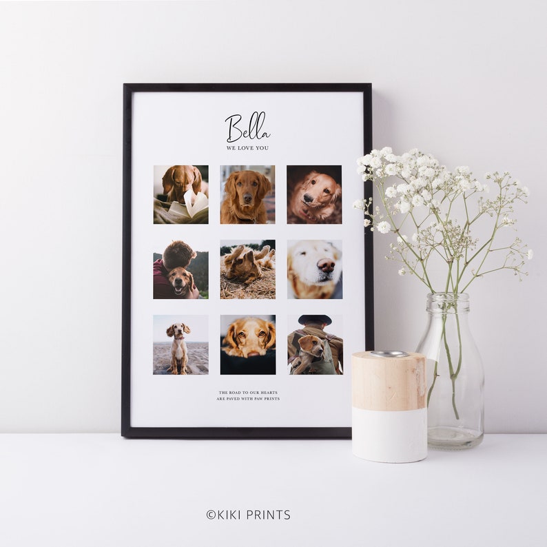 Dog Photo Collage / Dog Poster / Dog Photo Gift / Dog Lover - Etsy ...
