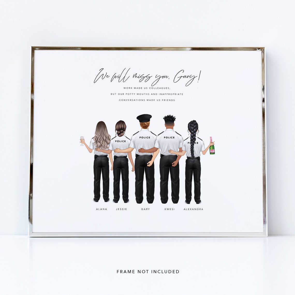 Police Officers Personalised Gift for Work Friends - Police Gift, Work ...