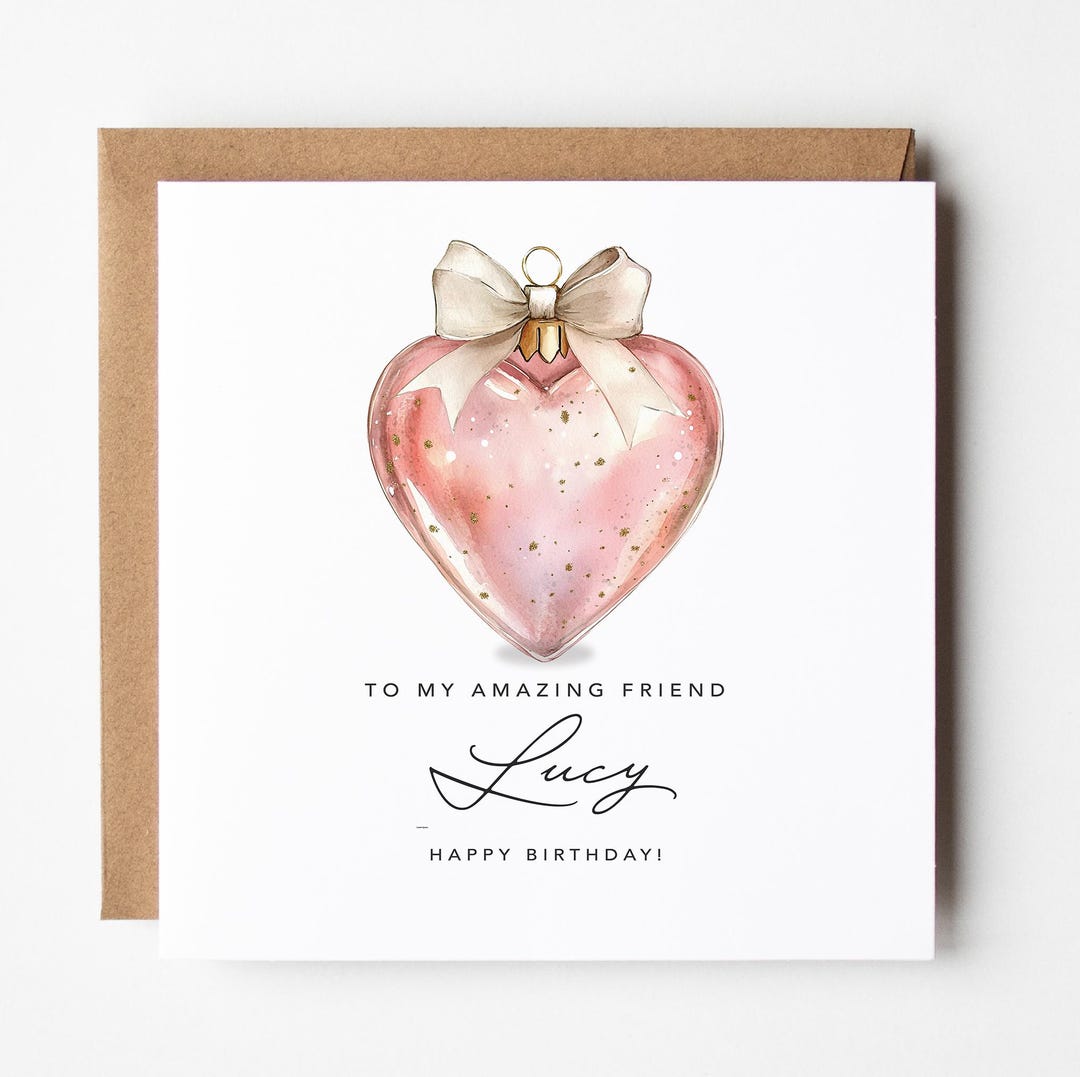 Personalised Birthday Card for Friend - Friendship Card With Name ...