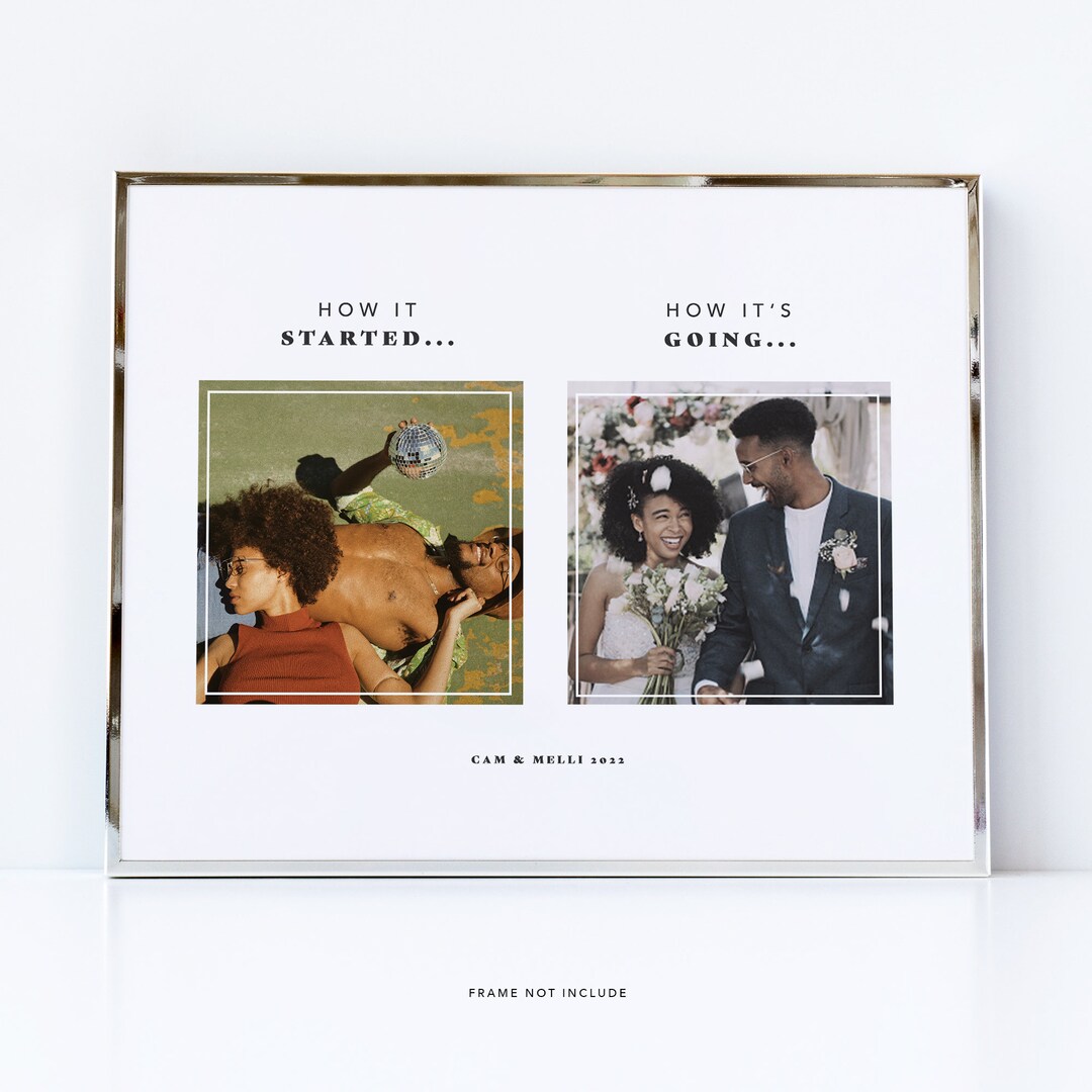 How It Started, How It's Going Photo Print / Picture Gift / Collage for ...