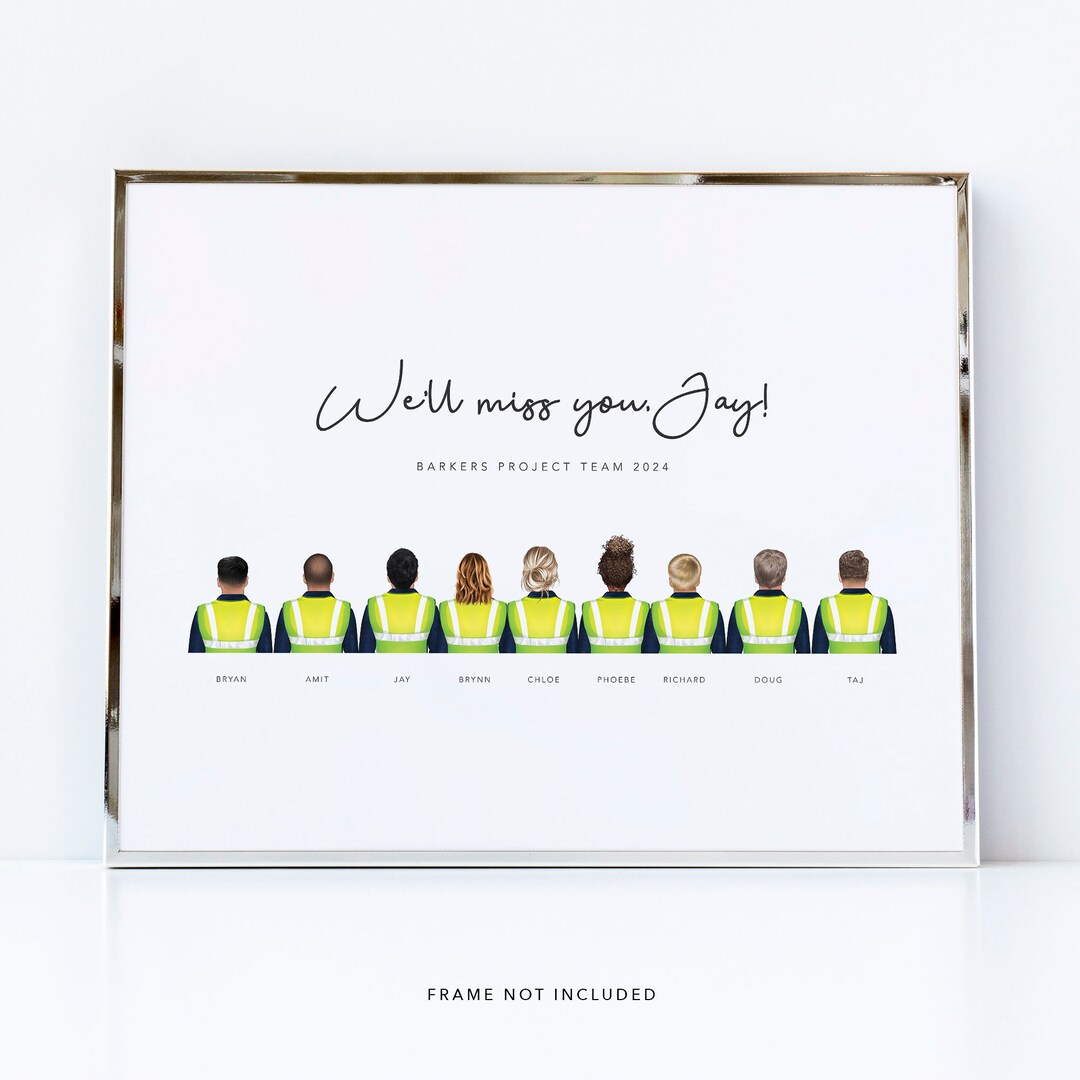 Personalised Goodbye Team Gift / Construction Worker Gifts / Project ...