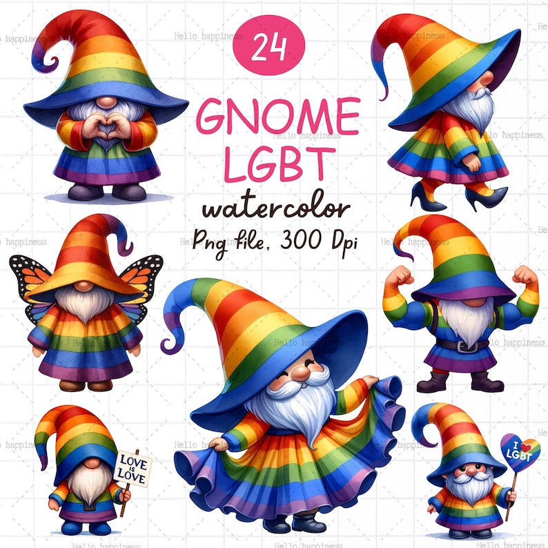 LGBT Gnome, Funny Gnome, PNG Pride Month Gnome PNG, Pride Gnome Clipart ...