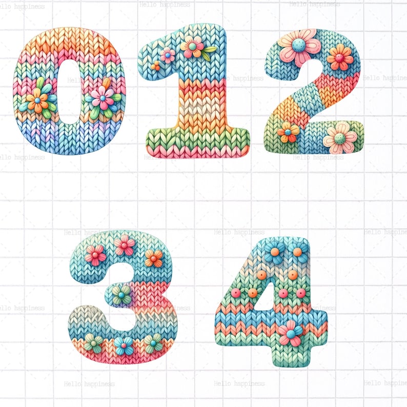 Alphabet Knitting Clipart, Letter Knitting Pattern, Pastel Knitting ...