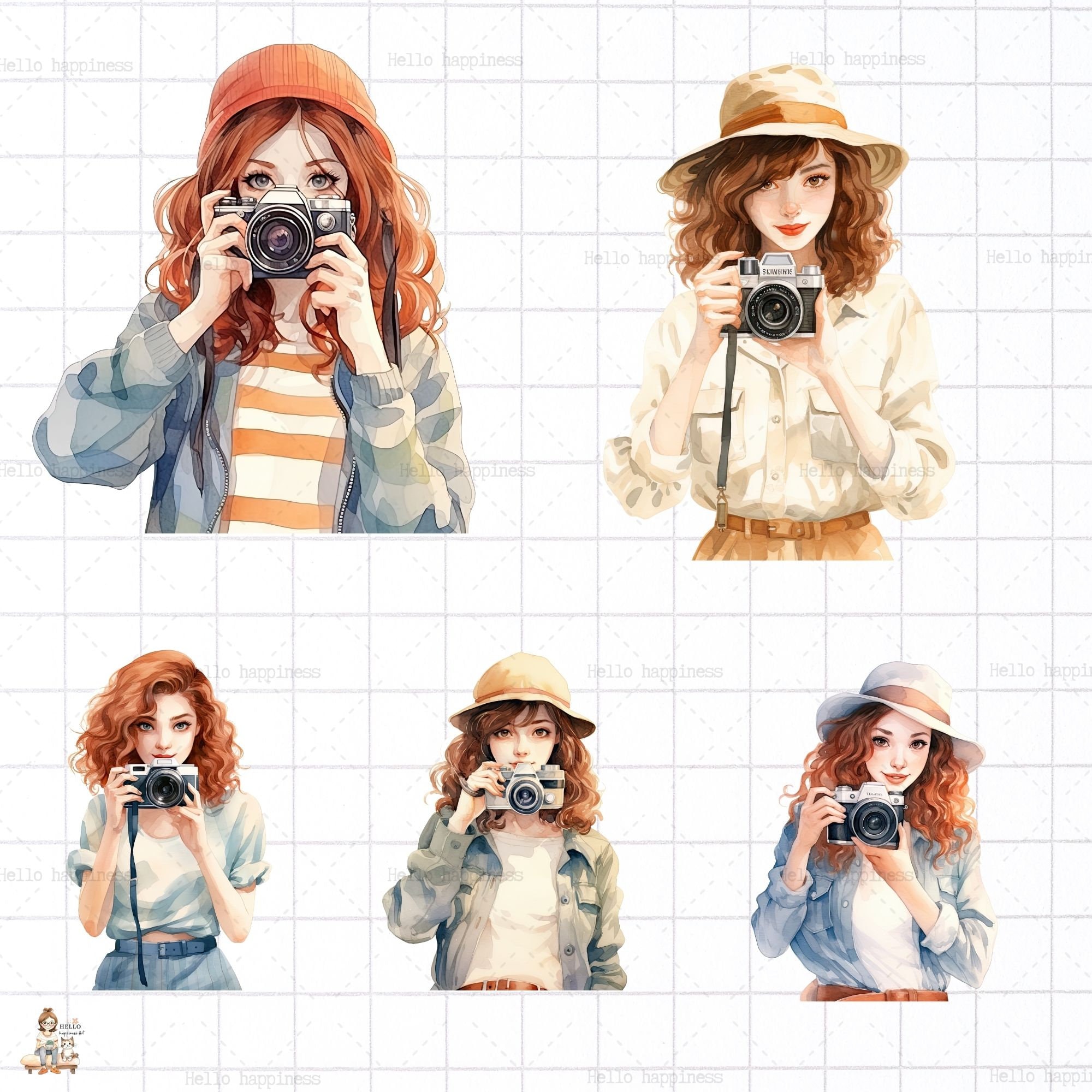 Vintage Girl, Girl Take Photo, Girl Png Design, Women Clipart, Camela ...