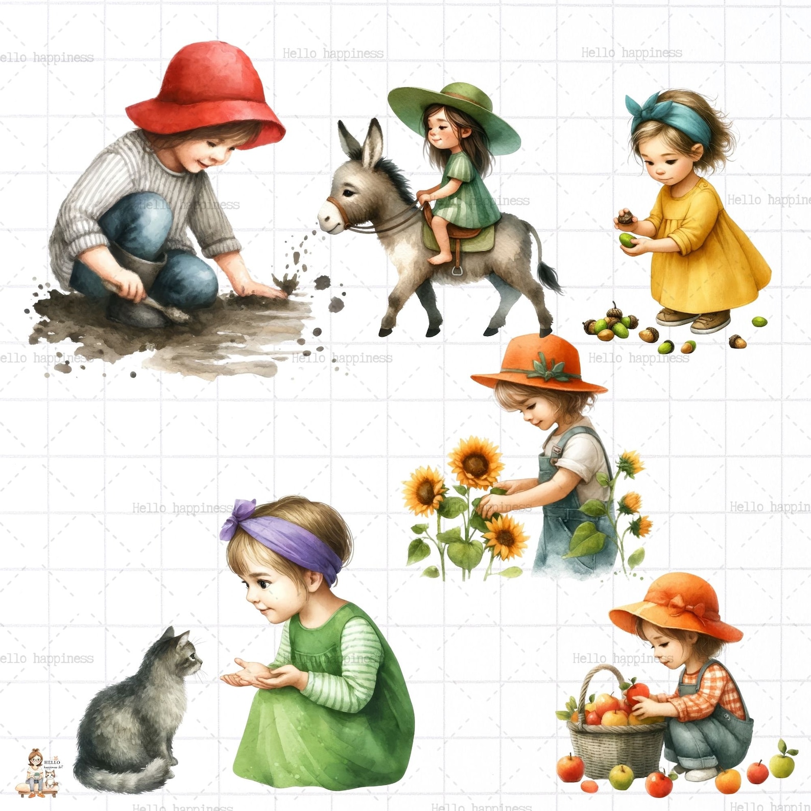 Cute Girl in Farm, Little Gilr Gardener, Farm Activitieskid, Kid on ...