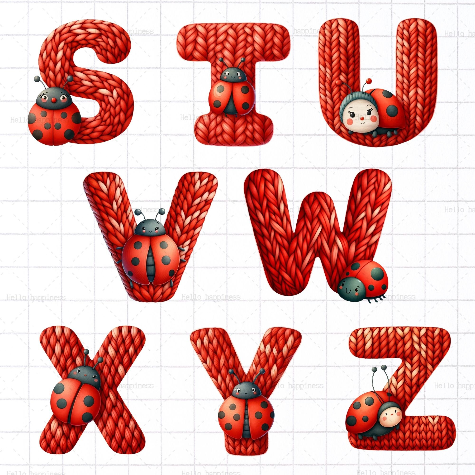 Ladybug Alphabet, Ladybug Png, Letter Knitting Pattern,ladybug ...