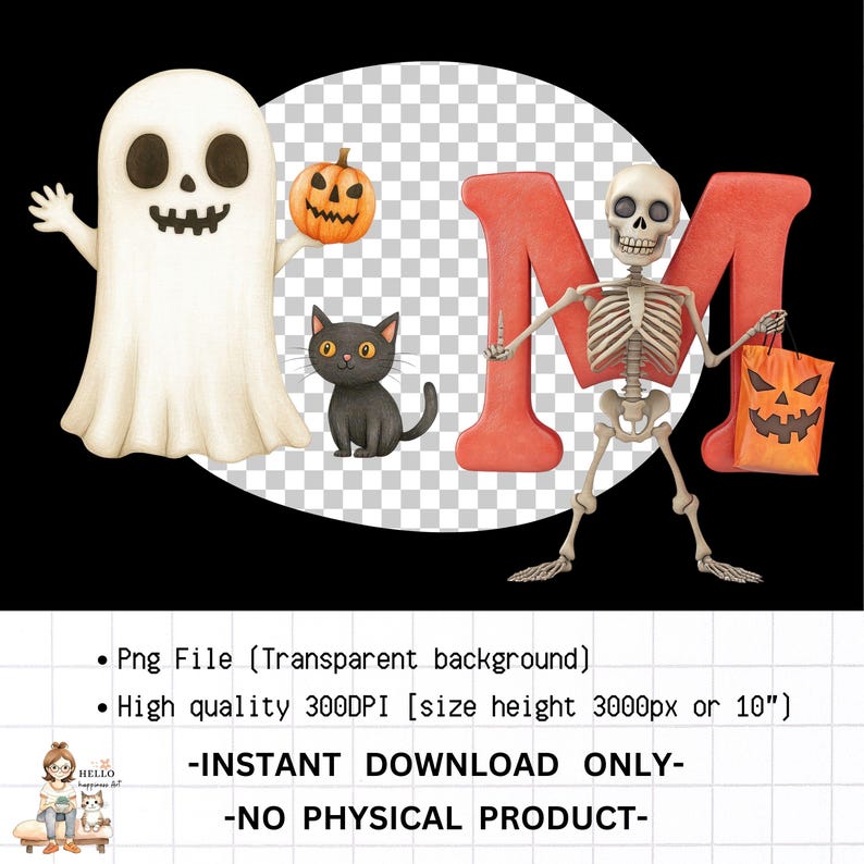 Skeleton Alphabet Letter PNG, Number Clipart, Funny Ghost, Halloween ...