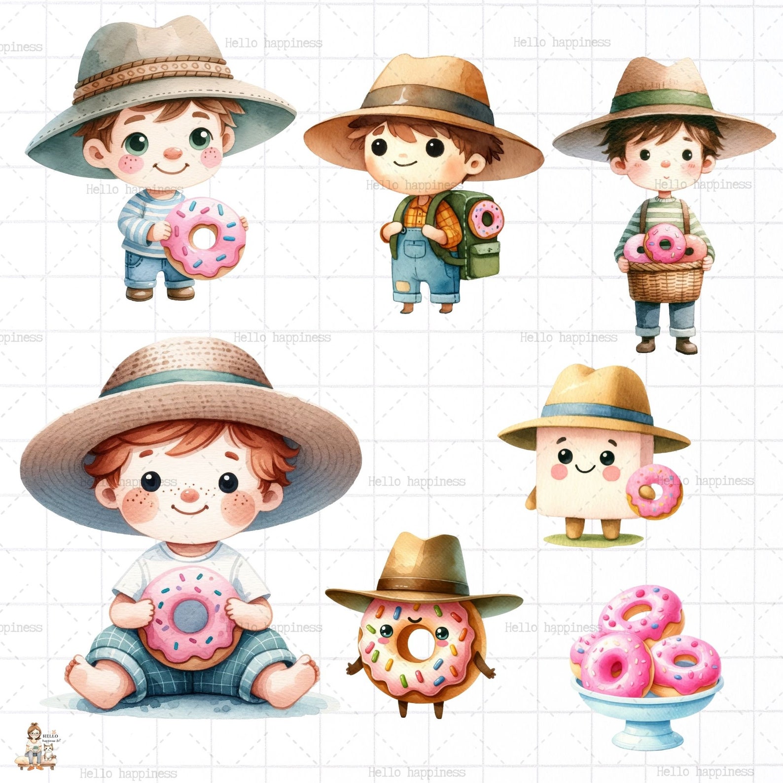 Alphabet a Boy With Donut, Alpha Donut and Boy Png, Letter Png, Letter ...
