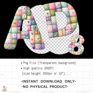 Alpha Pathwork Clipart, Letter Patchwork, Alphabet Png,patchwork ...