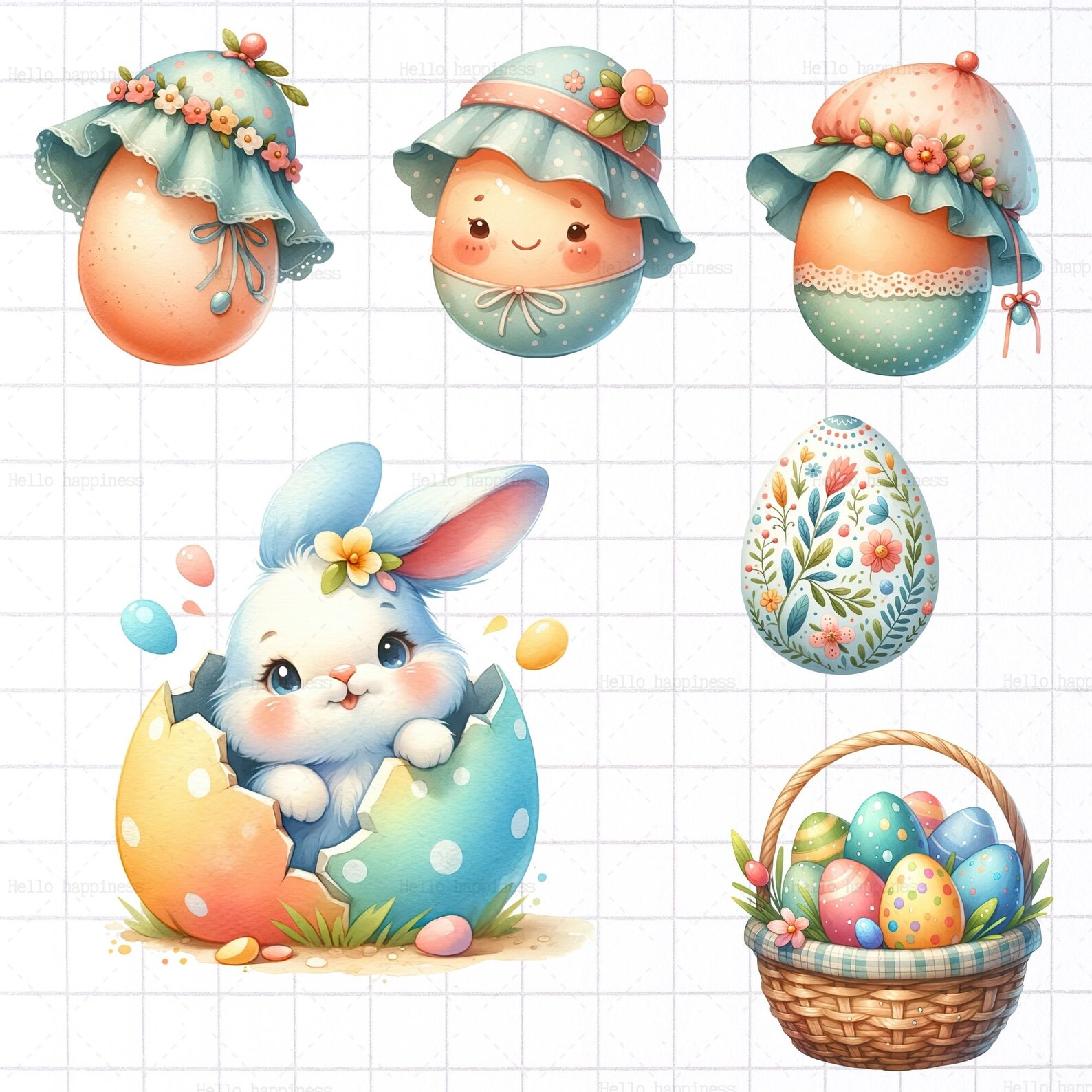 Alphabet Easter Egg Clipart, Spring Clipart, Easter Bunny, Easter Egg ...