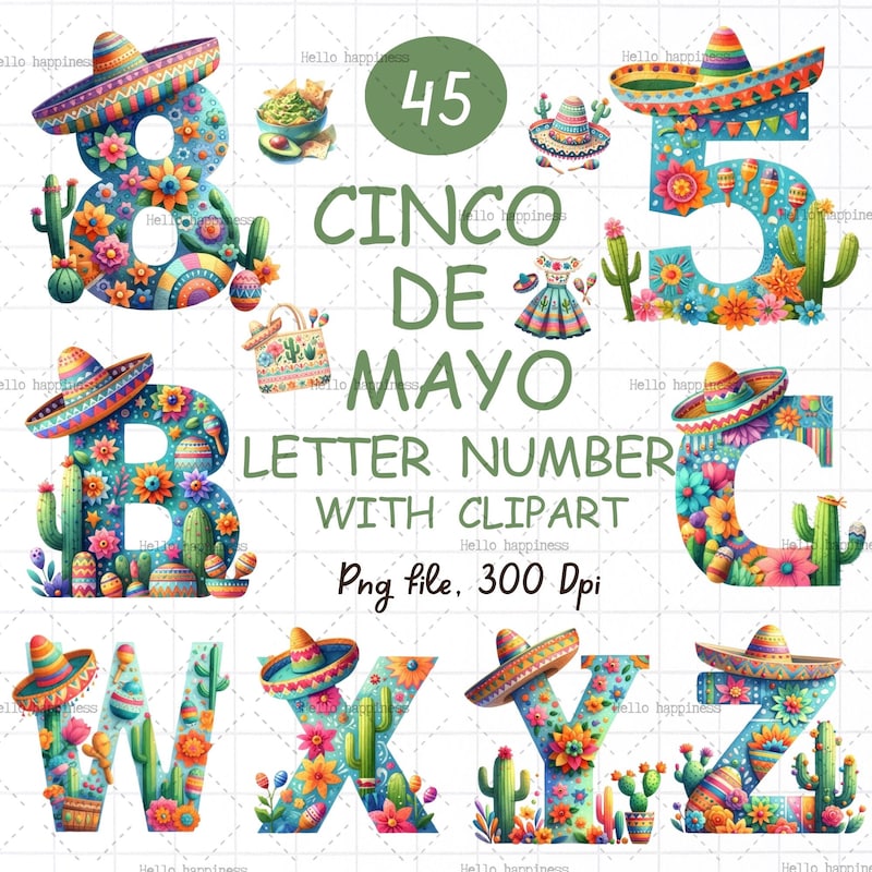 Cinco De Mayo Letters - Etsy