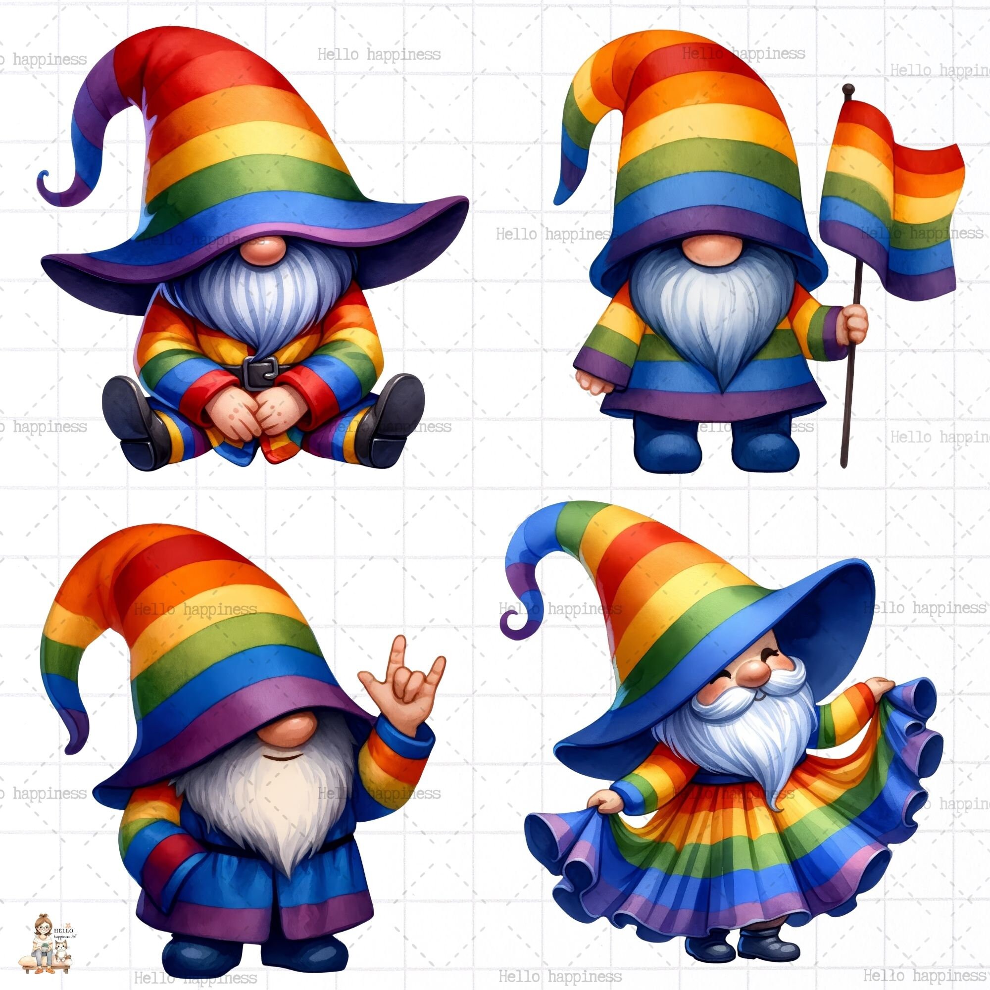 LGBT Gnome, Funny Gnome, PNG Pride Month Gnome PNG, Pride Gnome Clipart ...