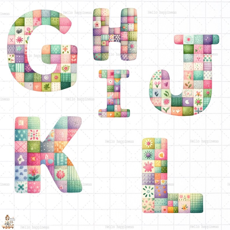 Alpha Pathwork Clipart, Letter Patchwork, Alphabet Png,patchwork ...