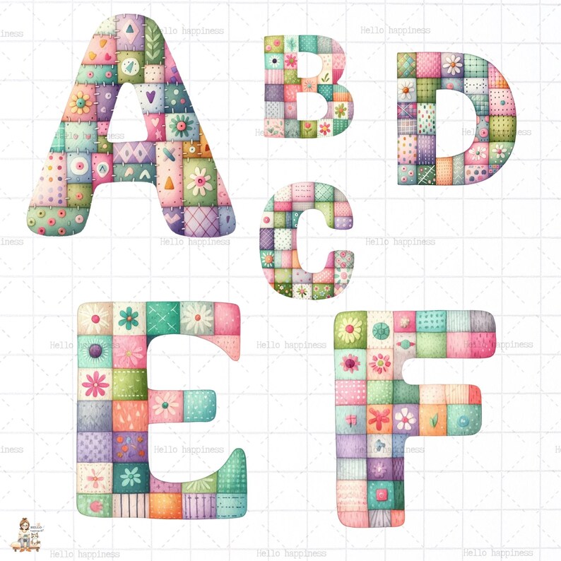 Alpha Pathwork Clipart, Letter Patchwork, Alphabet Png,patchwork ...