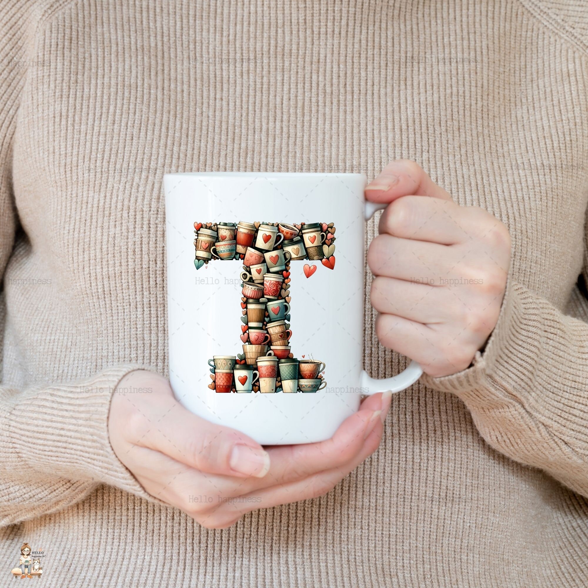 Alphabet Coffee Clipart, Mugs Clipart, Coffee Lover,letter,number ...