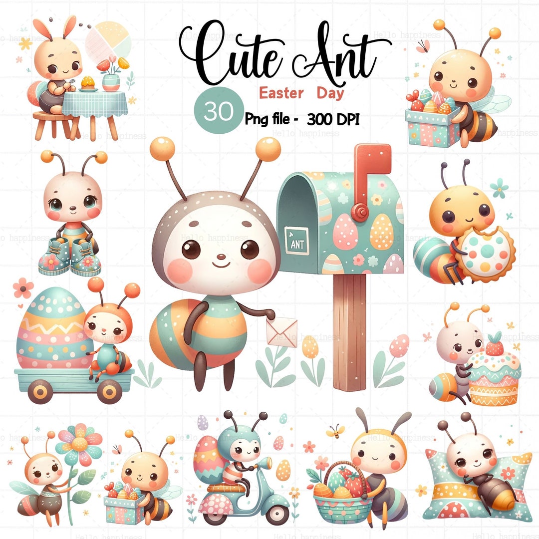 Cute Ant Clipart , Little Ant , Printable Watercolor Clipart, Animals ...