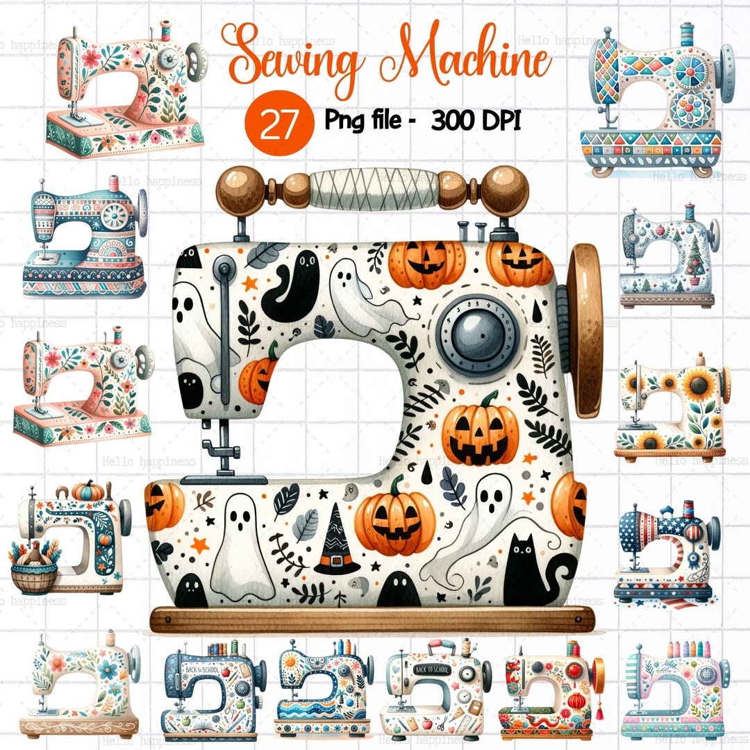 Cute Sewing Machine Clipart, Crafts Lover, Sweet Sewing Machine ...