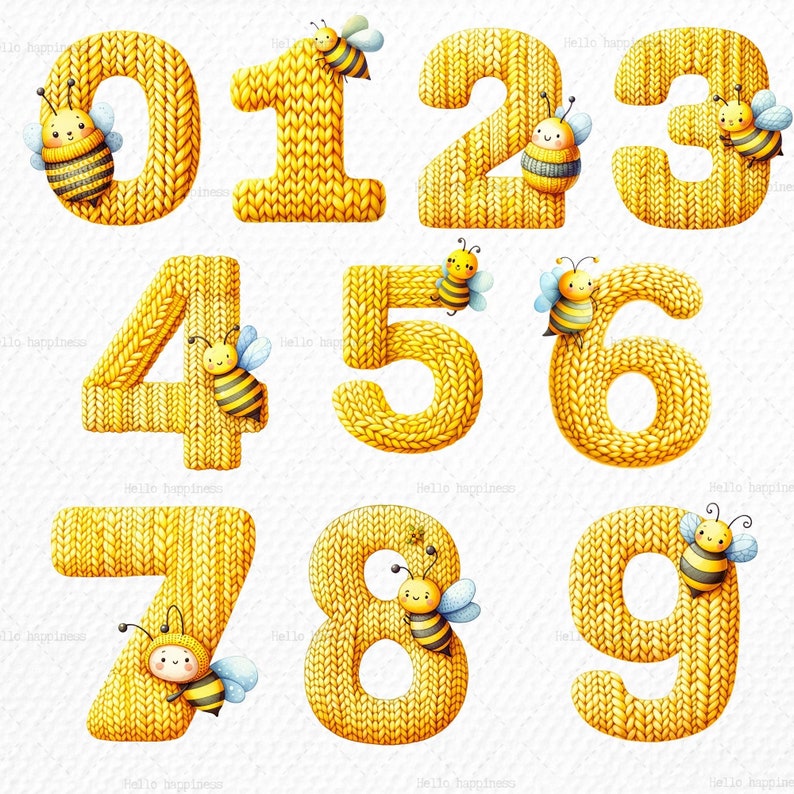 Bee Alphabet,cute Bee Png, Letter Knitting Pattern,bee Clipart, Bee Png ...